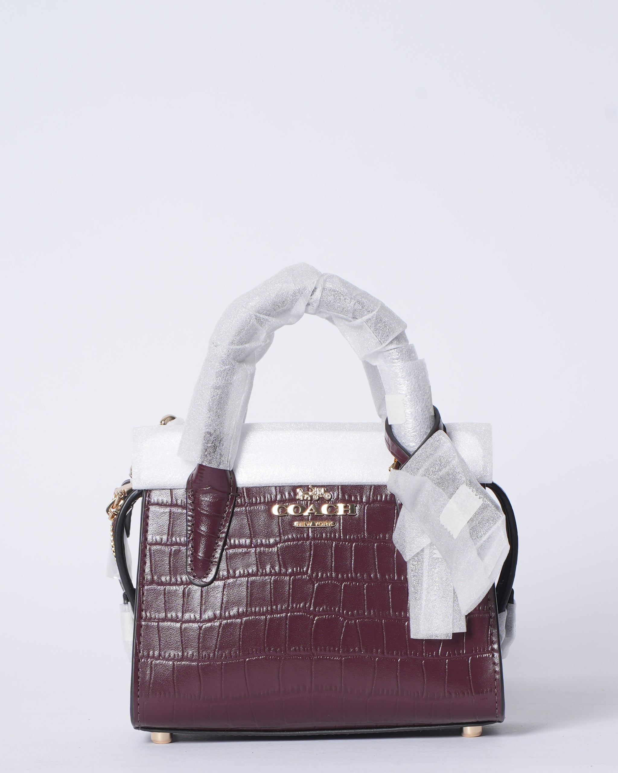New Coach Croc Embossed Mini Crossbody