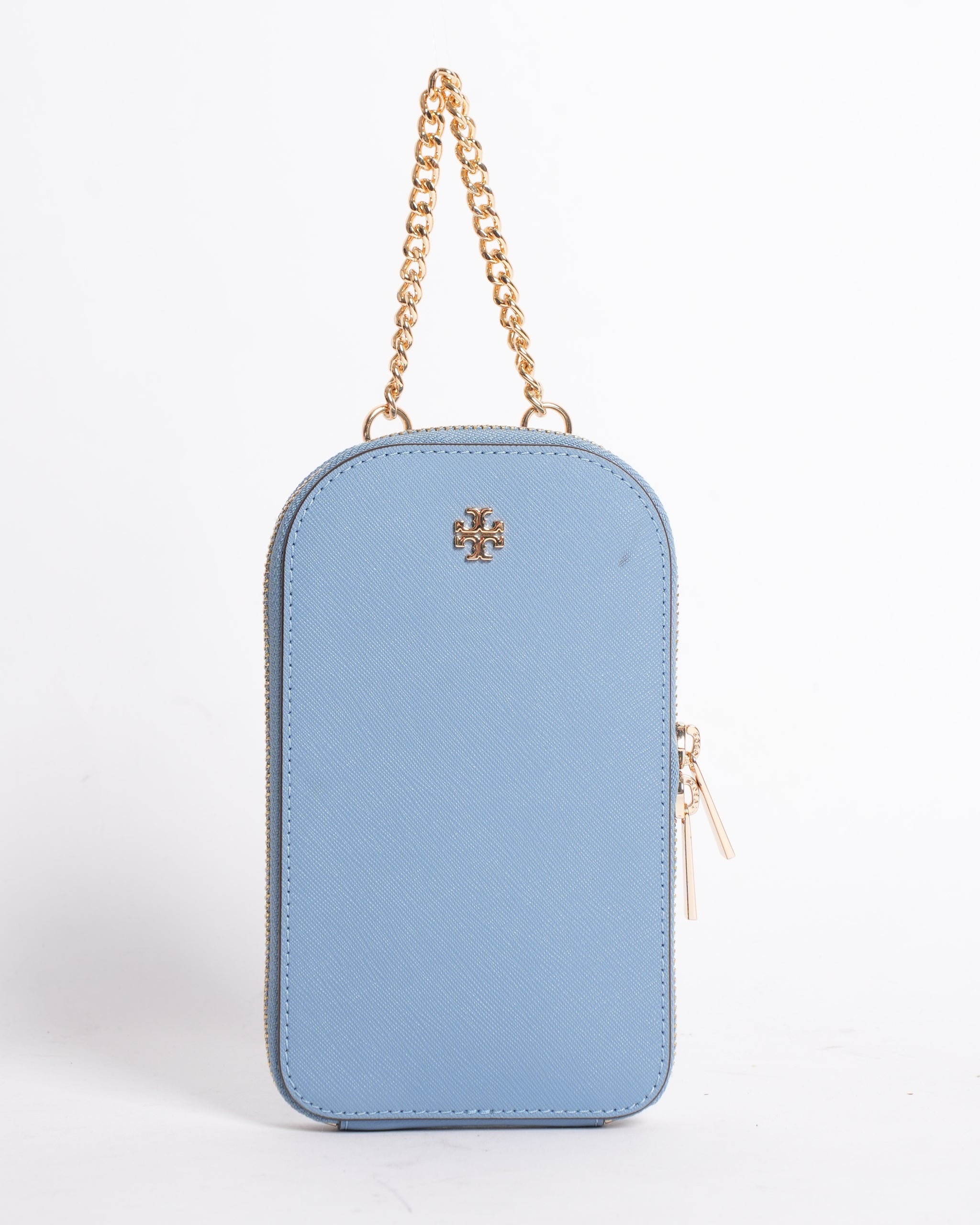 Tory Burch Emerson Phone Crossbody in Light Blue – My Almari