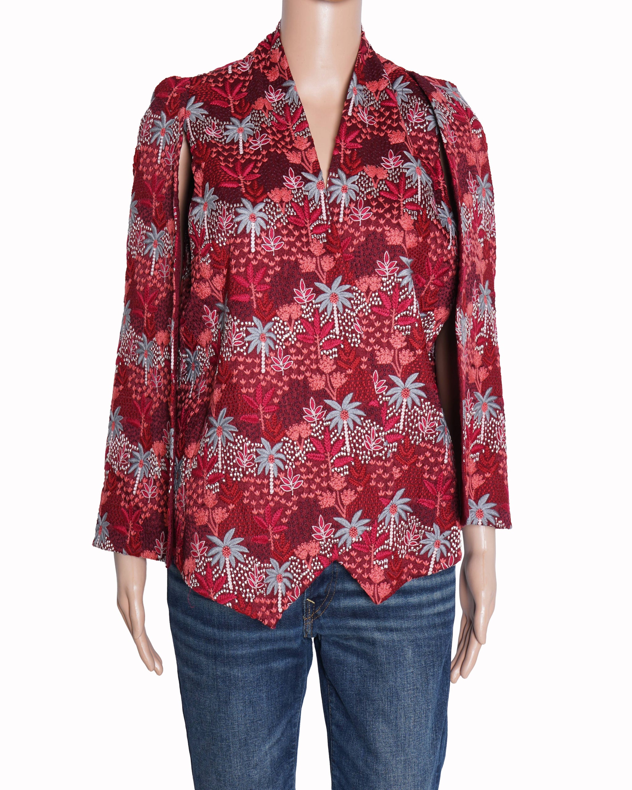 Vikram Phadnis Red Embroidered Jacket | Authentic Pre-loved My Almari
