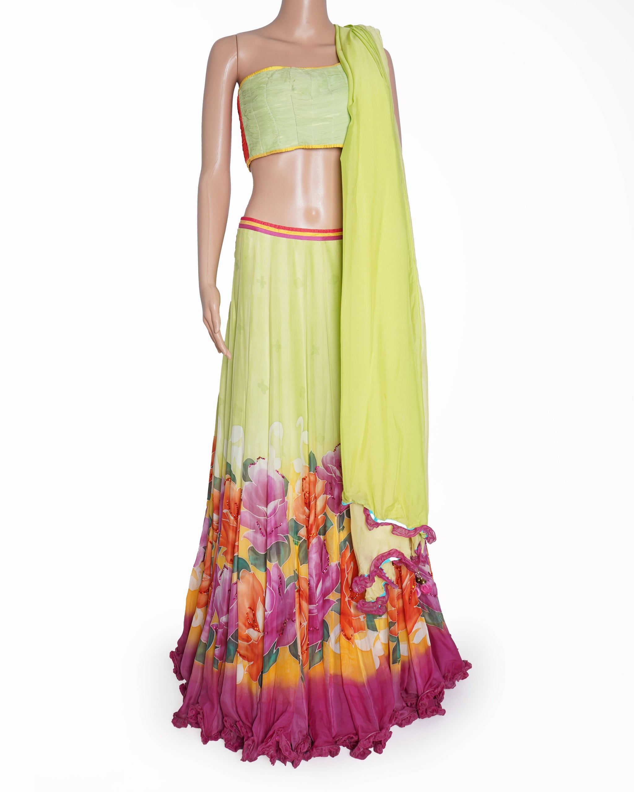 Authentic Pre-loved My Almari | Mahek Mirpuri Floral Print Lehenga Set ...