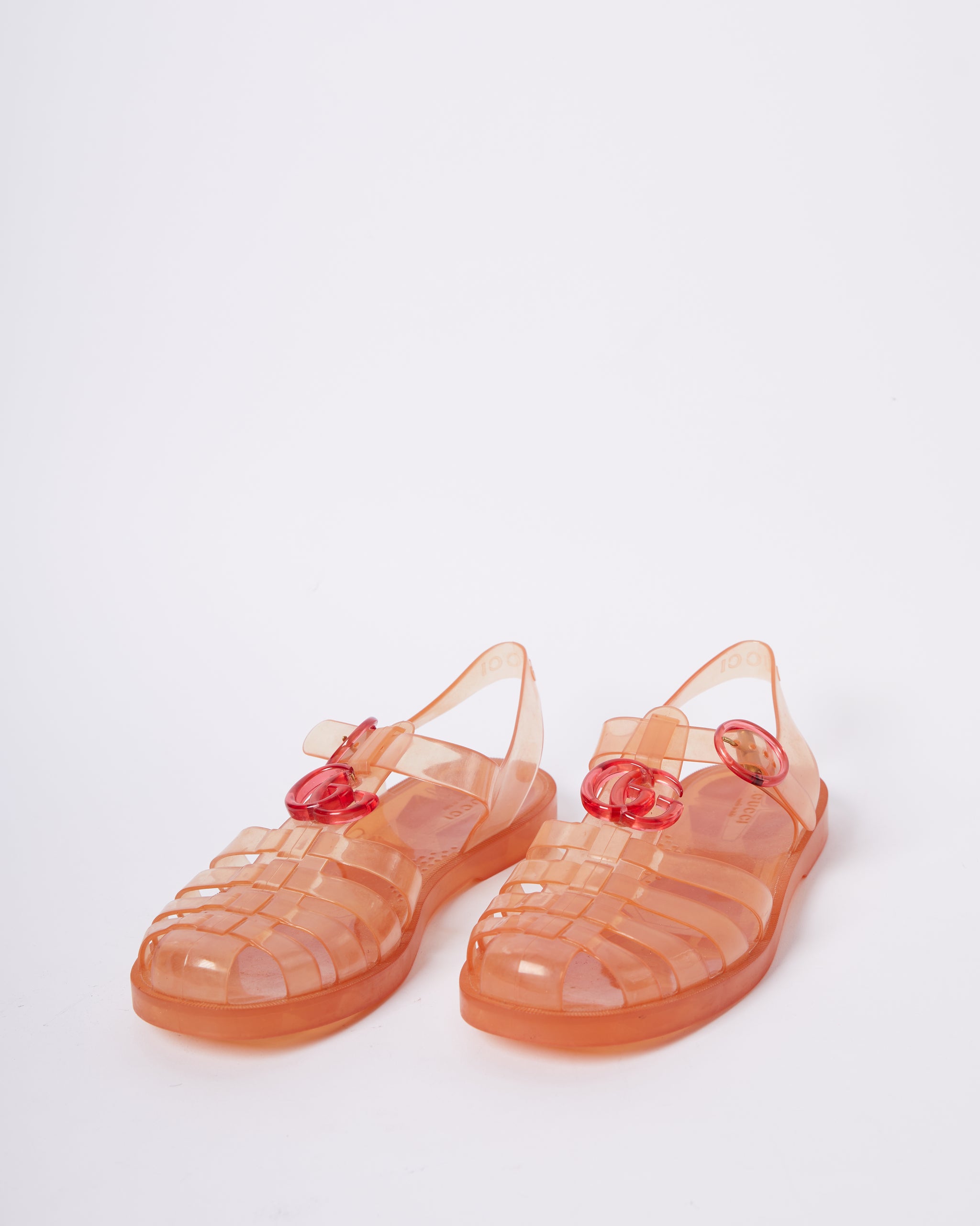 Pre Owned Gucci Rubber Jelly Sandals