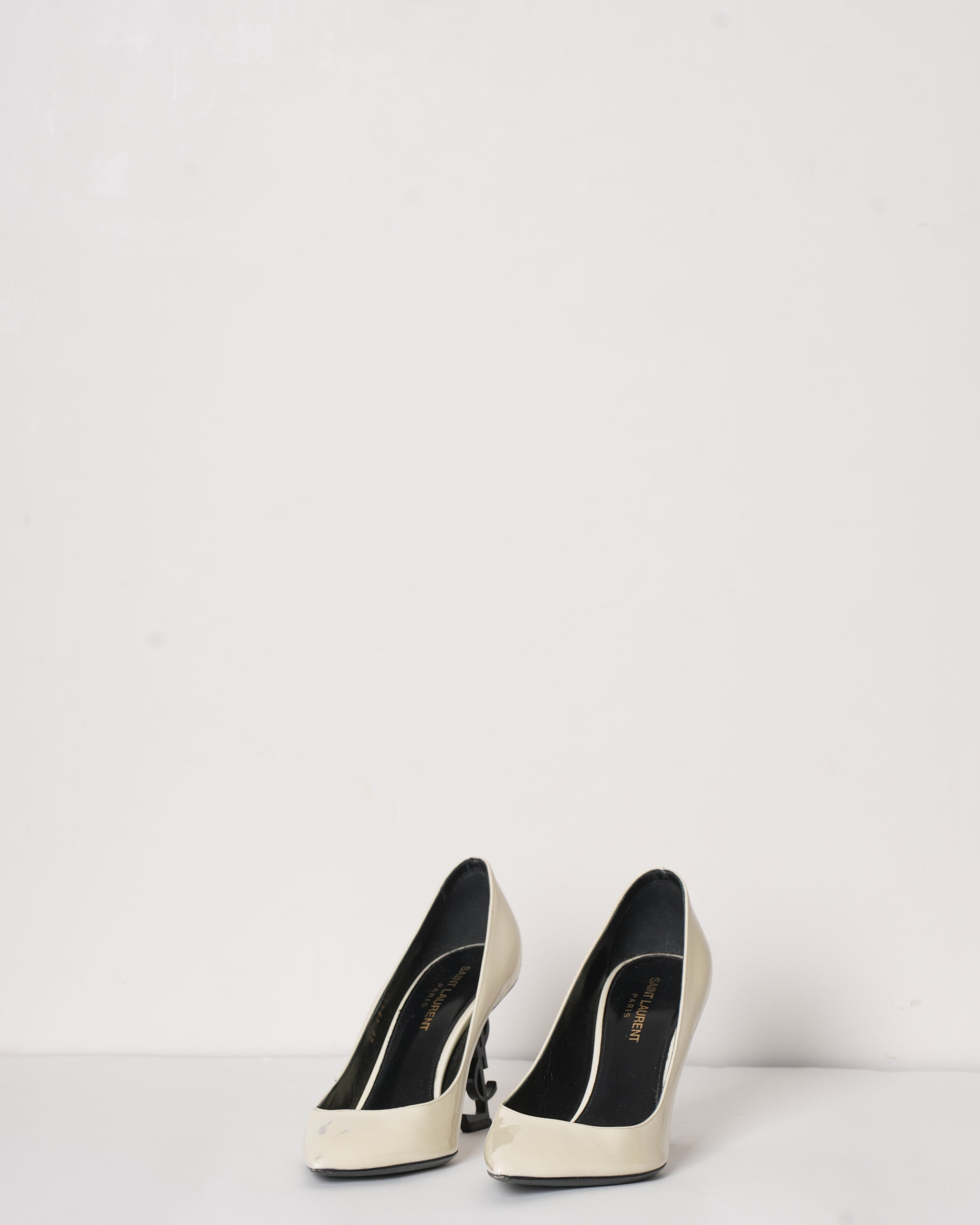 Buy Saint Laurent Patent YSL Heel Pumps – Luxury Footwear Online | My ...