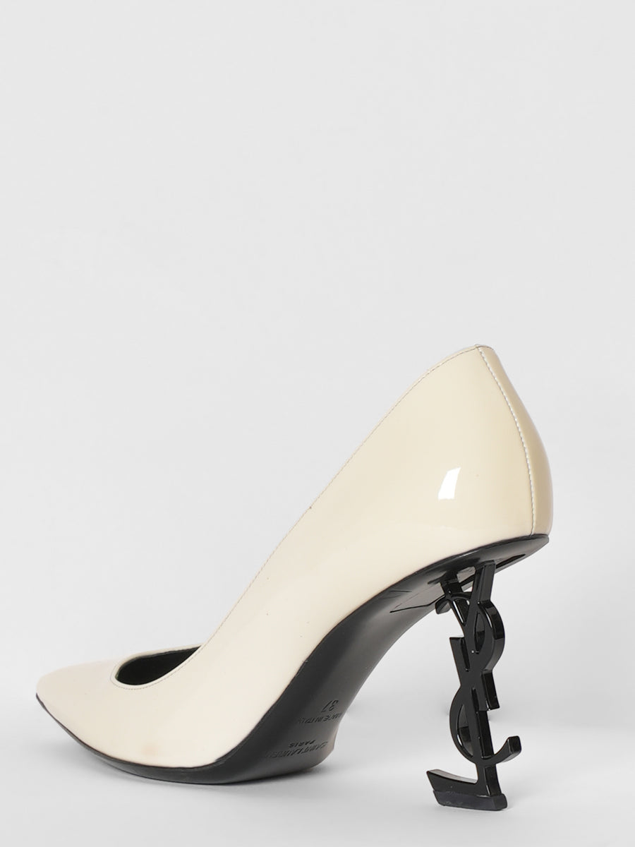 Buy Saint Laurent Patent YSL Heel Pumps – Luxury Footwear Online | My ...